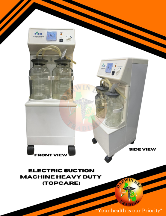 ELECTRIC SUCTION MACHINE HEAVY DUTY WITH 2GLASS CONTAINER TOPCARE ...