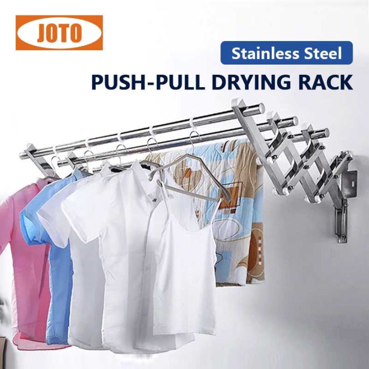 JOTO Retractable/Foldable Sampayan Snless Outdoor Clothes Drying Rack ...