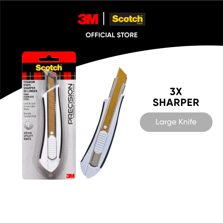 3M™ Scotch™ Precision Titanium Utility Knife, 3x Sharper, 1 pc/pack ...