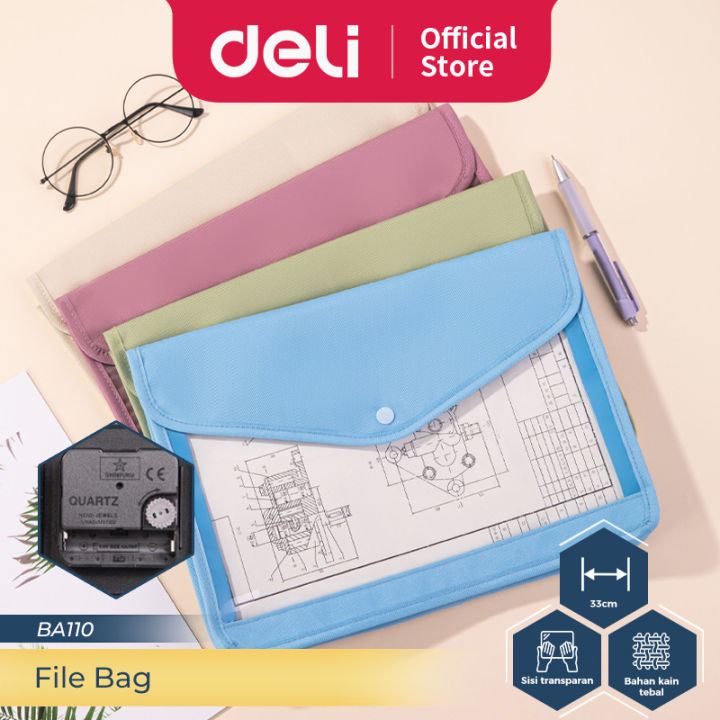 Deli Tas Folder Dokumen / Map Folder 33 cm Kapasitas Besar BA110 ...