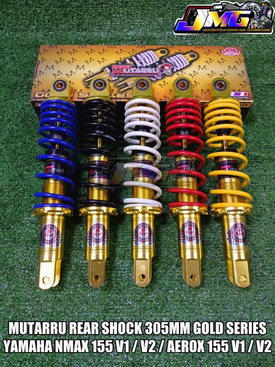 MUTARRU REAR SHOCK 305MM GOLD SERIES YAMAHA NMAX 155 / V1 V2 / AEROX 155 V1 V2 | Lazada PH