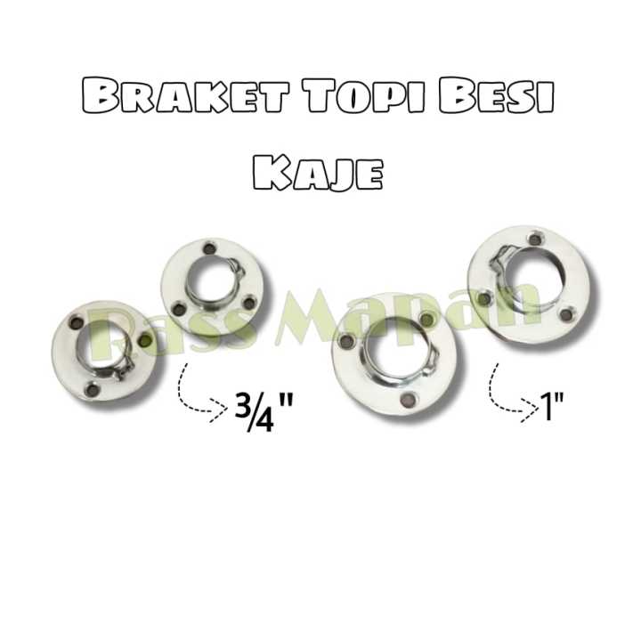 4 PASANG Braket Pipa Topi Besi Kaje 1" 3/4" | Lazada Indonesia