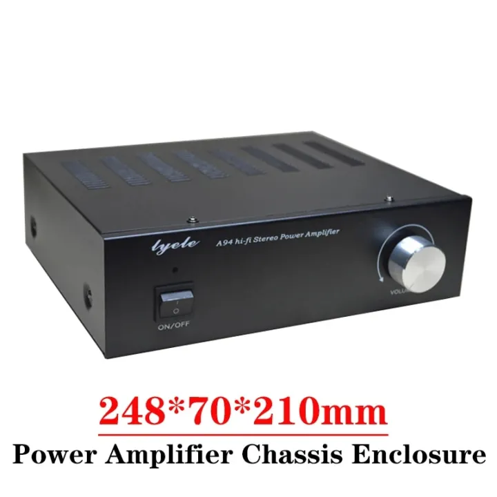 【The Arcade】 255*214*73mm Power Amplifier Chassis Enclosure Tone Treble ...