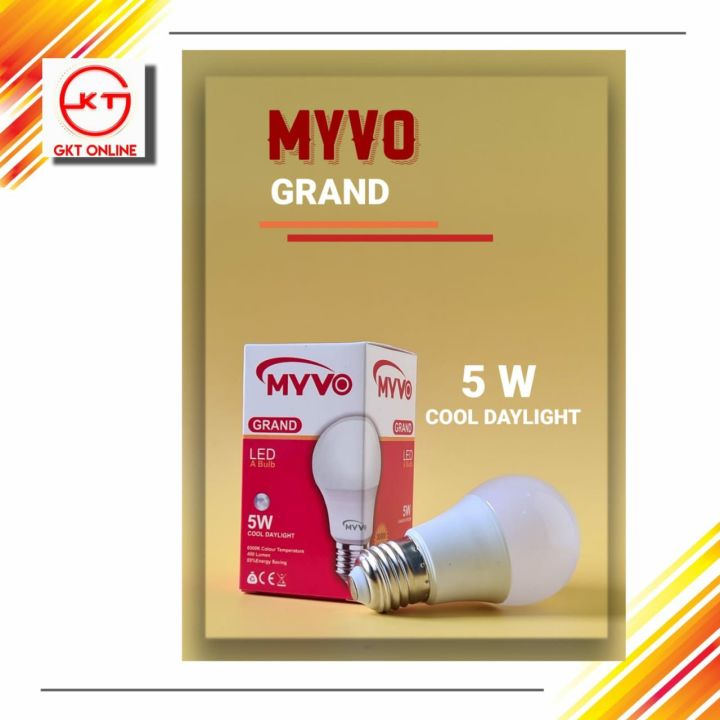 Lampu Bohlam Capsule LED 5 Watt MYVO Bulat Grand A Bulb Cahaya Putih | Lazada Indonesia