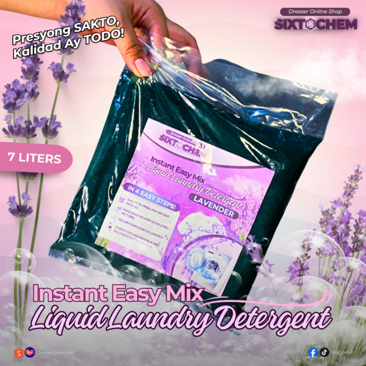 LIQUID LAUNDRY DETERGENT 7LITERS YIELD INSTANT EASY MIX | Lazada PH