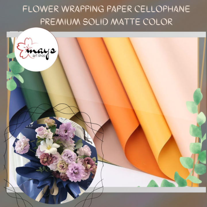 [Premium] Kertas Flower Wrapping - Flower Wrap Paper Cellophane Matte ...