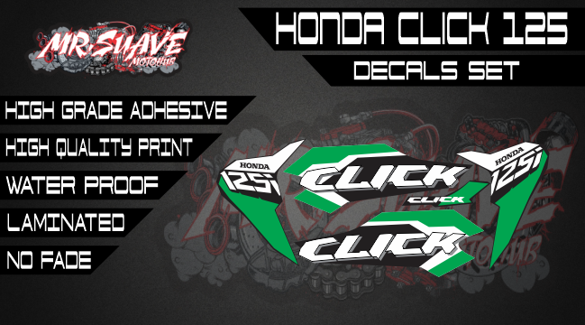 Honda Click 125 Stock Decals Set (Green) | Lazada PH