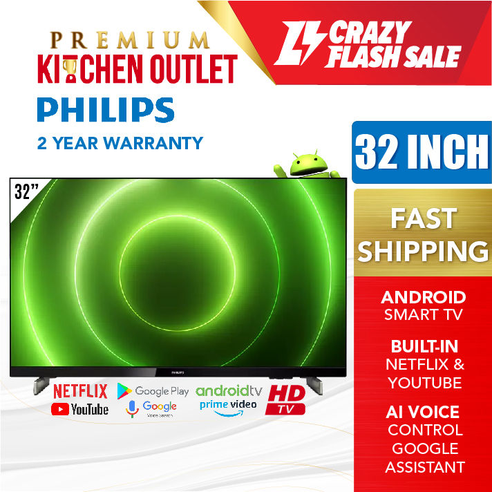 【24H Ship Out】Philips 32 Inch HD Android Smart TV 32PHT6916 | Netflix ...