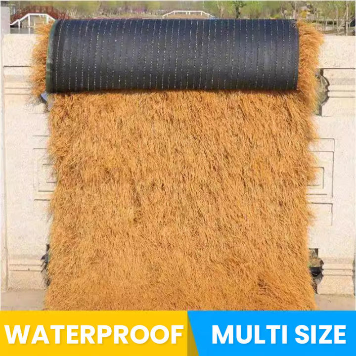 2m*8m Premium Yellow Artificial Grass Roll-Simulated Thatch Roof ...