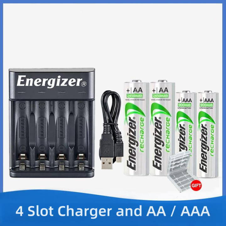 Energizer AA/AAA NiMH rechargeable battery + 4-slot USB independent ...