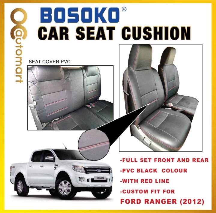 Ford Ranger Yr 2012 - Custom Fit OEM Car Seat Cushion Cover PVC Black ...