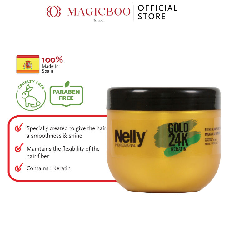 Magicboo Nelly Professional Gold 24K Nutritive Keratin Capillary Mask ...