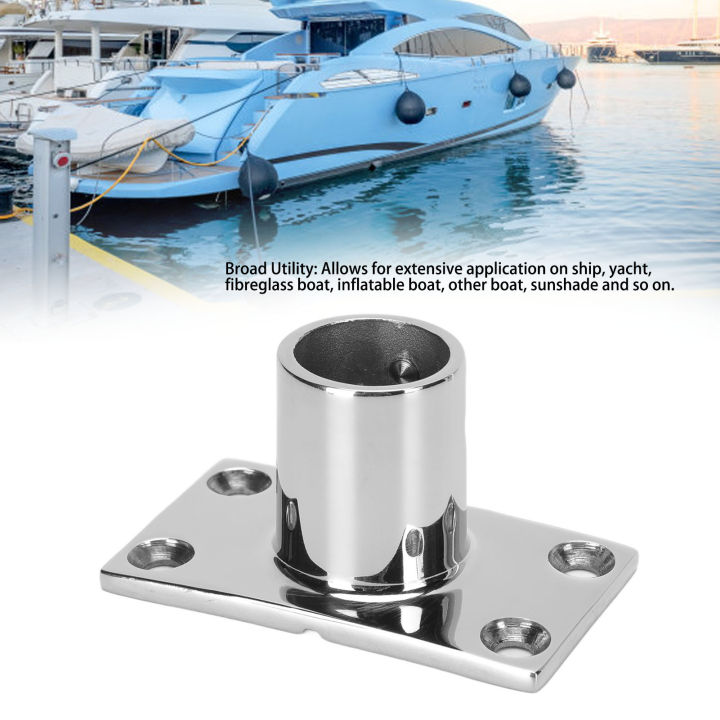 Boat Tube Base 316 Stainless Steel Rectangular Hand Rail Fitting ...