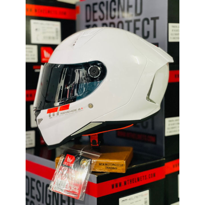 MT REVENGE S Full-Face Single Visor Helmet + FREE CLEAR VISOR | Lazada PH