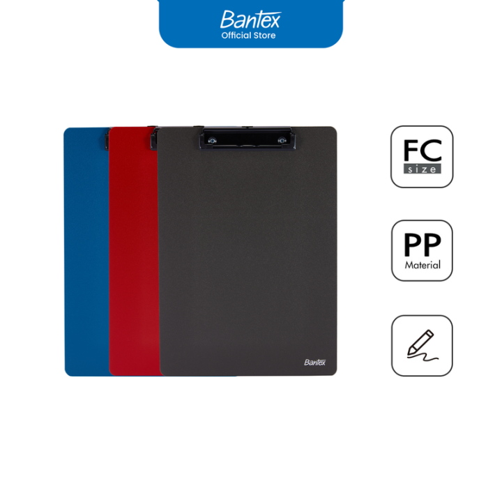 Bantex Clipboard Folio / Papan Jalan Alas Menulis Bahan PP Warna Klasik ...