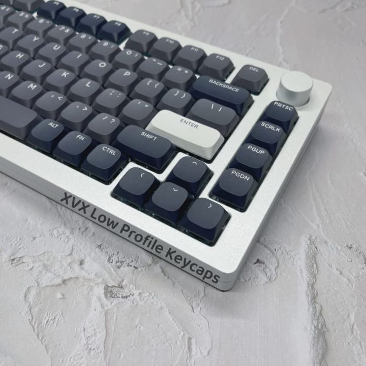 XVX Horizon Slim Keycaps PBT Low Profile Keycap 144 Keys For 60% 65% 75% 100% Gateron Cherry MX ...