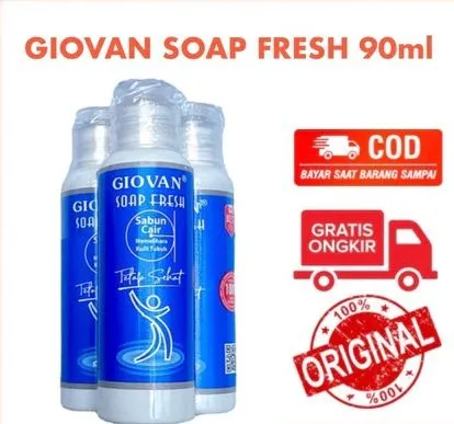 SABUN GIOVAN SOAP FRESH (Biru) 90 ml KEMASAN TERBARU / BIANG KERINGAT ...