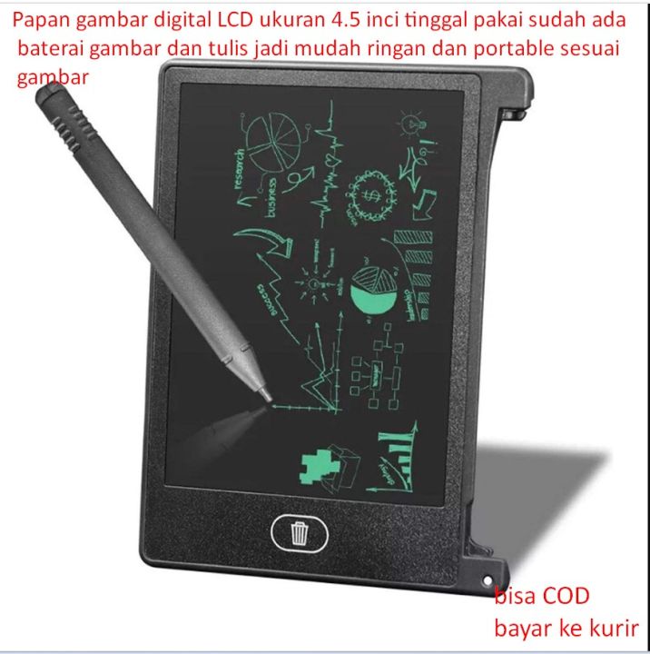 Papan gambar digital LCD ukuran 4.5 inci tinggal pakai sudah ada ...