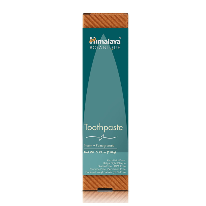Himalaya Botanique Toothpaste Neem Pomegranate Herbal Mint Flavor 150g ...