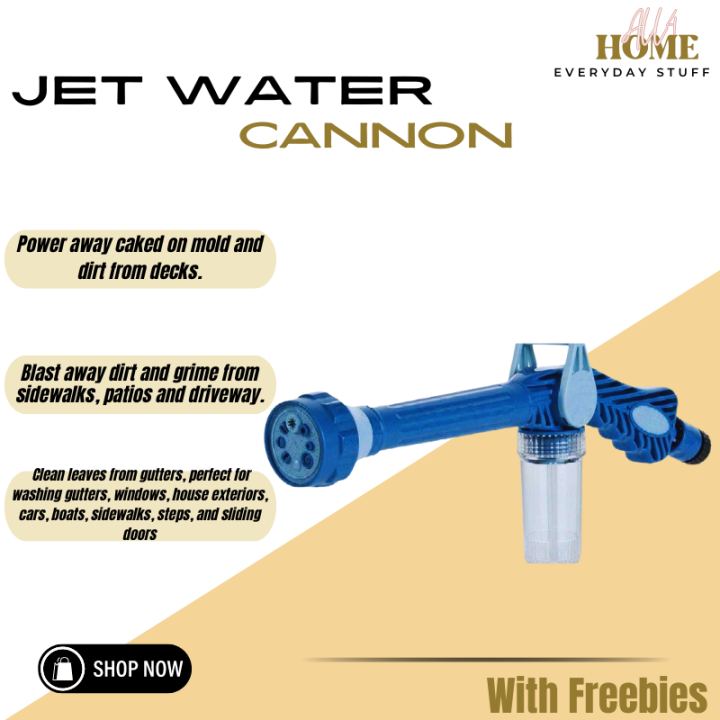 Ez Jet Water Cannon Water Soap Multi-function sprinkler 8 Nozzle Pump ...