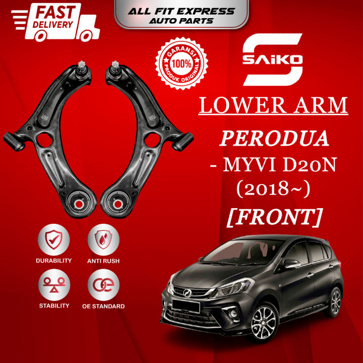 PERODUA MYVI D20N (2018~) FRONT LOWER CONTROL ARM SAIKO 100% ORIGINAL ...