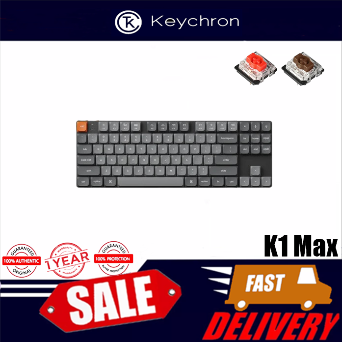 Keychron K1 Max QMK/VIA Wireless Custom Game Mechanical Keyboard ...