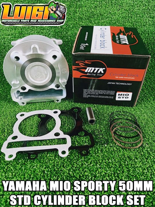 MTK YAMAHA MIO SPORTY 50MM STANDARD CYLINDER BLOCK SET | Lazada PH