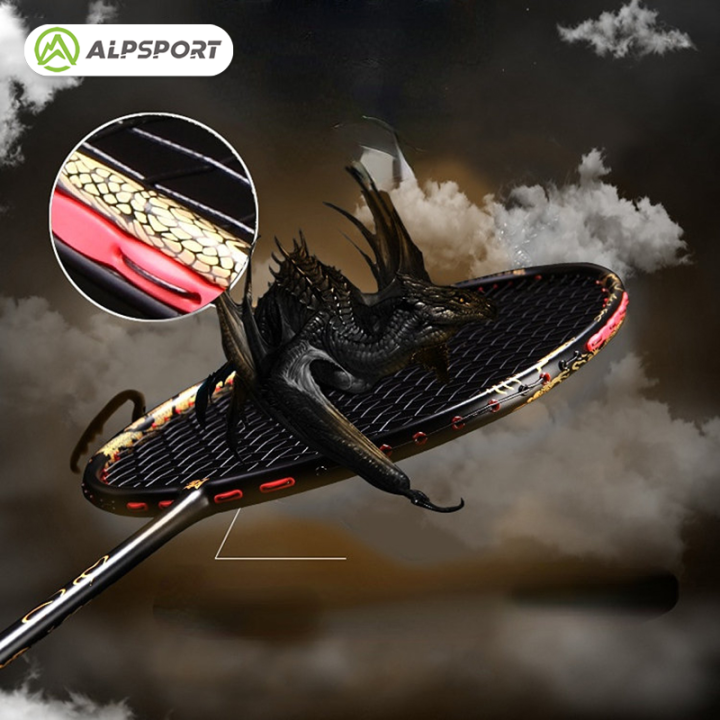 ALP JL 8U 62g Golden Dragon Ultralight 100% Full Carbon Fiber Badminton ...