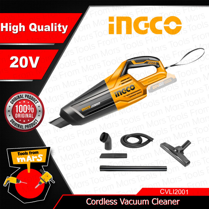 INGCO 20V Lithium-Ion Cordless Vacuum Cleaner POWERSHARE CVLI2001 ...