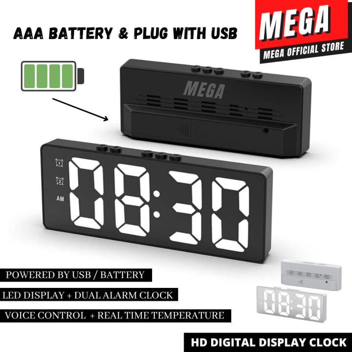 [NEW] Wireless LED Digital Clock Table Alarm Clock Digital Clock Wall ...