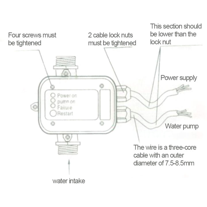 220V Self-priming Water Pump Pressure Switch Automatic Pressure ...