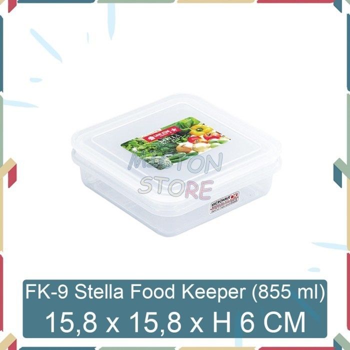 MICTON Lion Star FK-9 Stella Food Keeper 855ml Kotak Bekal Buah Sayur LionStar Plastik ...