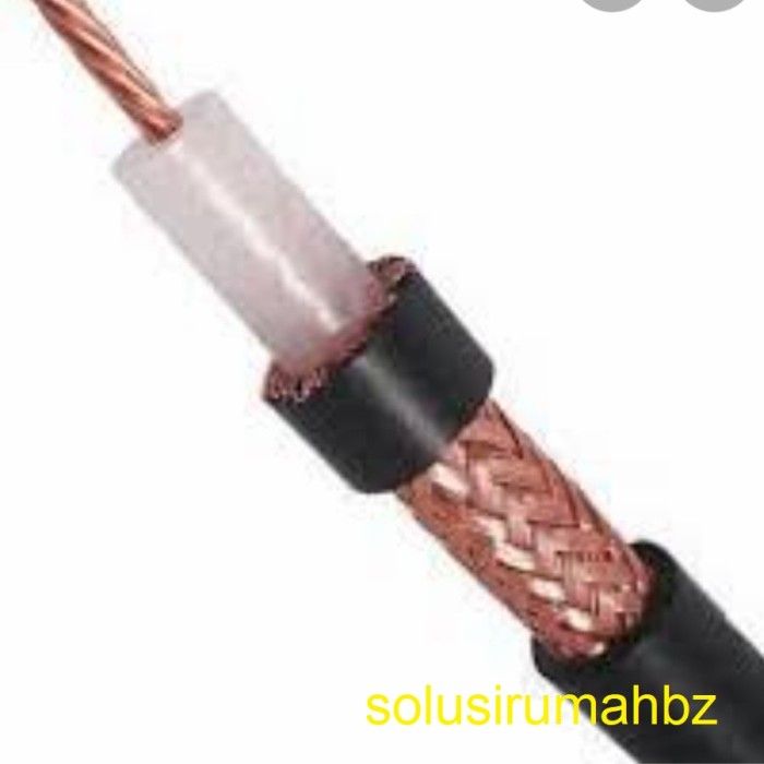 permeter kabel antena Kitani Kabel Coaxial TV 5C-2V tembaga 5c hitam | Lazada Indonesia