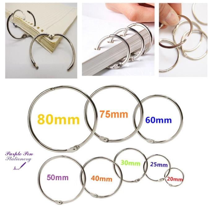Circular Ring Metal Binder Ring Metal Loose Leaf Book Binder Hoop Ring ...