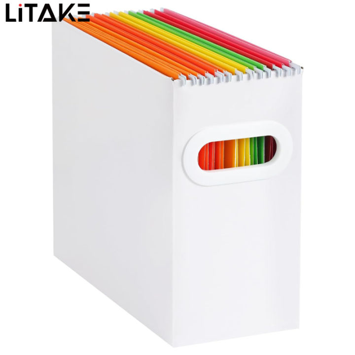 Collapsible File Box With Metal Handle Space Coverless Design Saving ...