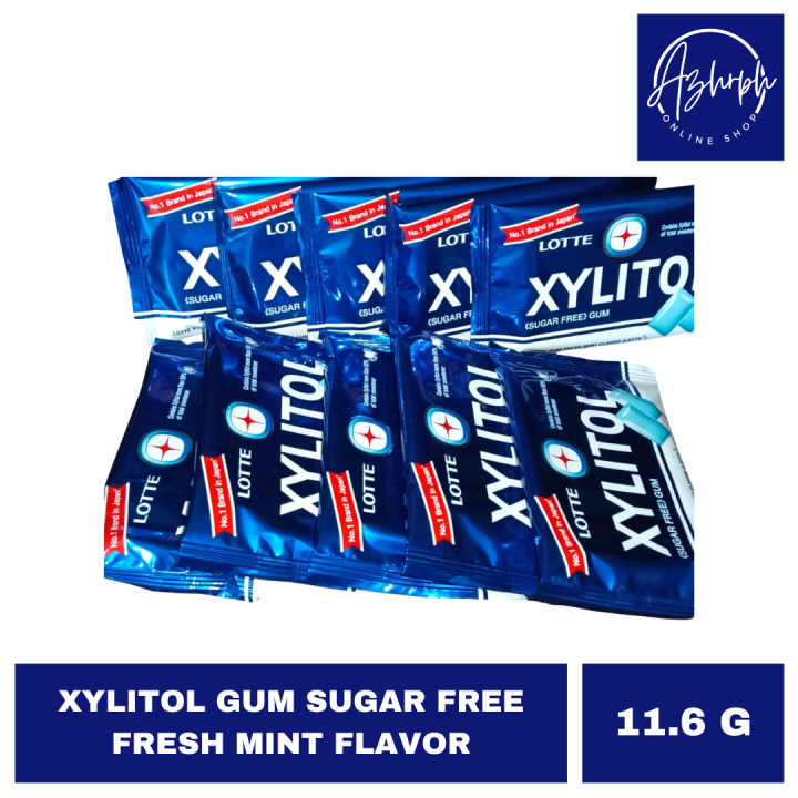 Xylitol Gum Sugar Free Fresh Mint Flavor Per Pack 11.6g / Per Box 116g ...