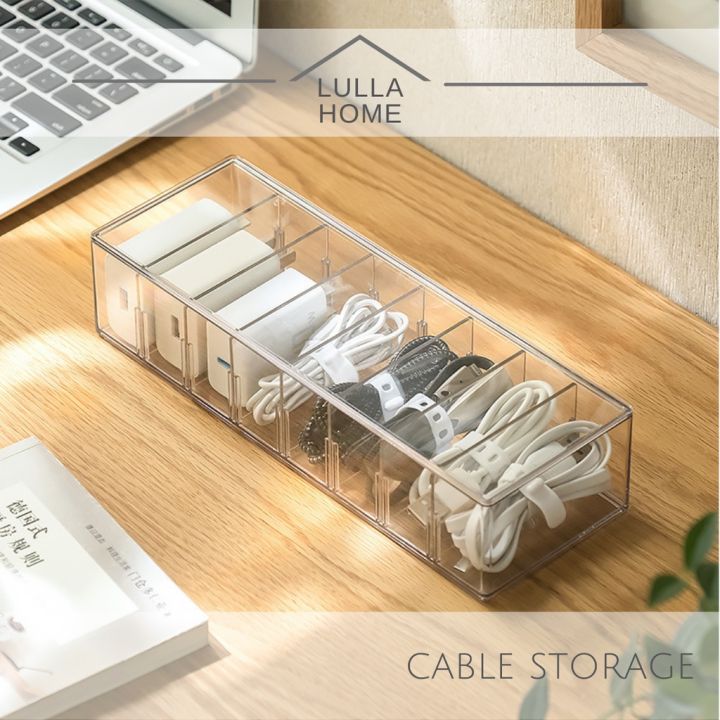 LullaHome Acrylic Transparent Plug Cable Management Wire Storage ...