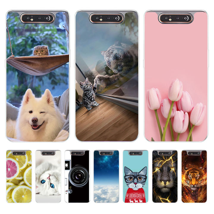 for Samsung Galaxy A80/A90 Case Cute Pattern Soft Silicone Back Cover ...