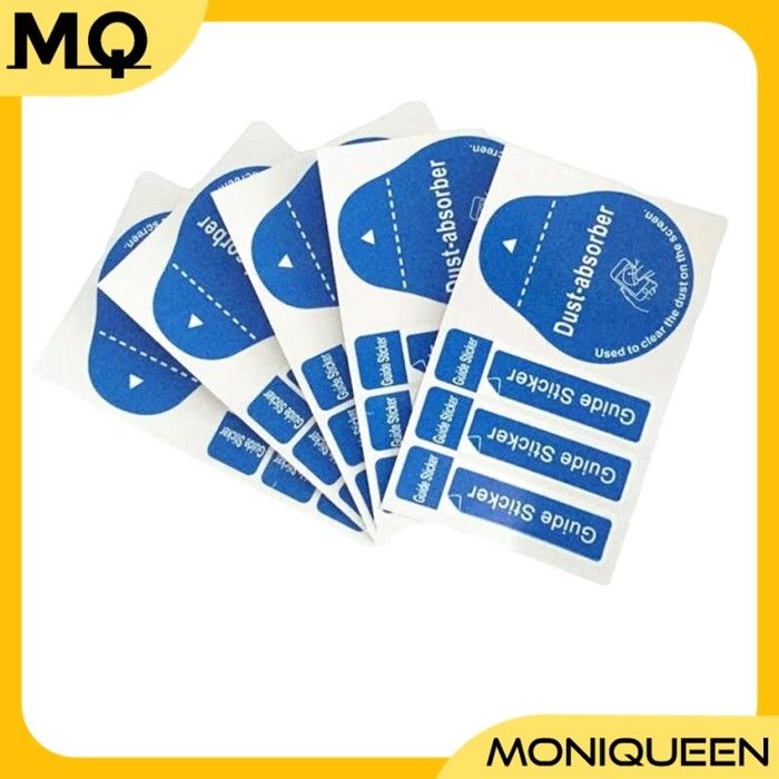 Stiker Pembersih Layar Tempered Glass Sticker Guide Dust Remover Debu ...