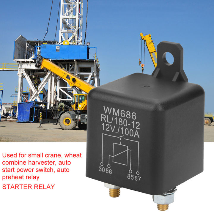 Starter Relay WM686 12VDC 100A 4 Pin ON/OFF Car Starter Relay Heavy ...
