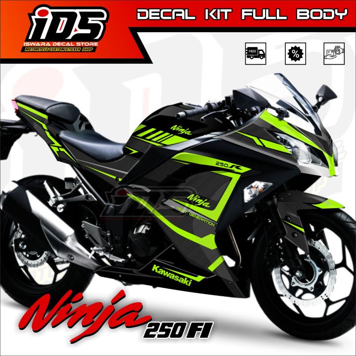 Decal Ninja 250 FI Full Body Stiker Ninja 250 FI Full Body Dekal NInja ...