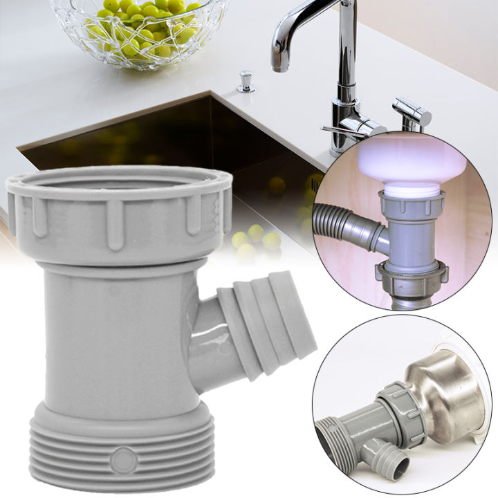 TGJT Sink Drain Pipe Adapter Y Shaped Kitchen Basin Sewer Branch ...