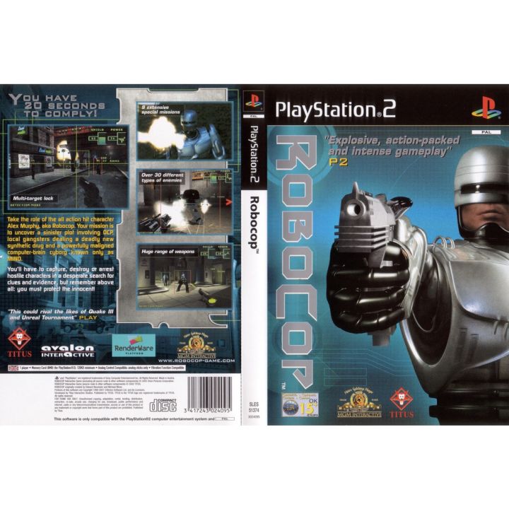 แผ่นเกมส์ PS2 RoboCop คุณภาพ ส่งไว (CD) | Lazada.co.th