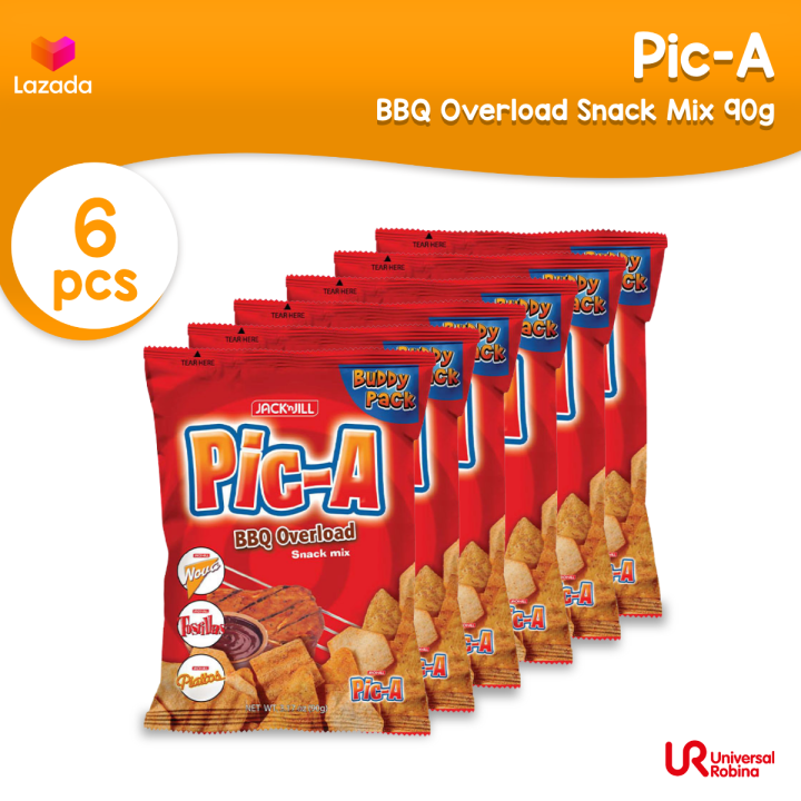 [BUNDLE OF 6] Pic-A BBQ Overload Snack Mix 90g | Lazada PH