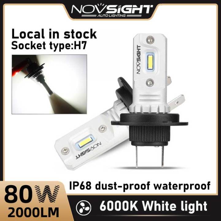 Novsight F9 80W led car fog light bulb 2000LM 6000K H3 H7 HB4 9006 ...