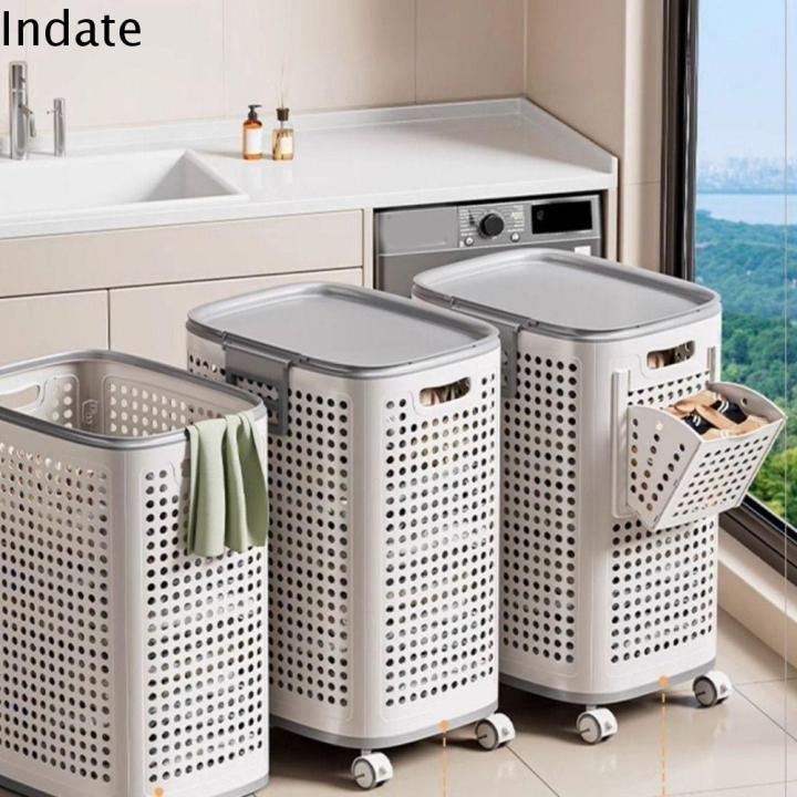 INDATE Công suất lớn Giỏ Đựng Quần Áo Bẩn Gấp Gọn Nhựa Chống bụi Giỏ ...
