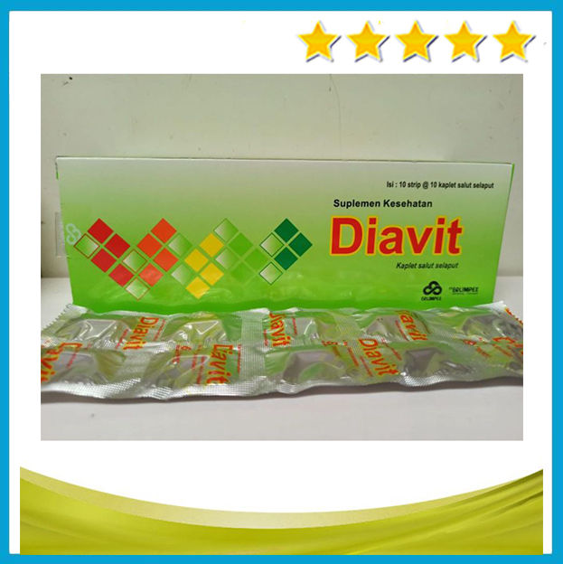 Diavit 1 Strip 10 Tab Multivitamin & Mineral Untuk Penderita Diabetes ...