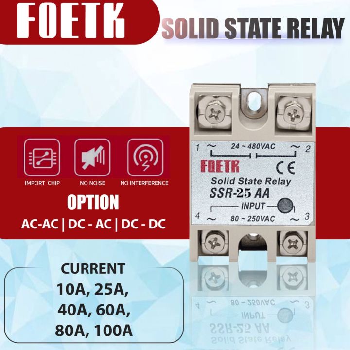 Solid State Relay SSR 10A 25A 40A 60A 80A 100A AA DD DA โซลิสเตท รีเลย์ มีของในไทยพร้อมส่งทันที ...