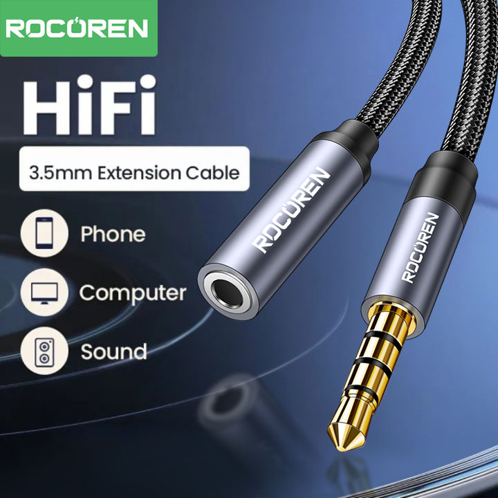 Rocoren 3.5mm Extension Audio Cable Male to Female Aux Cable with ...