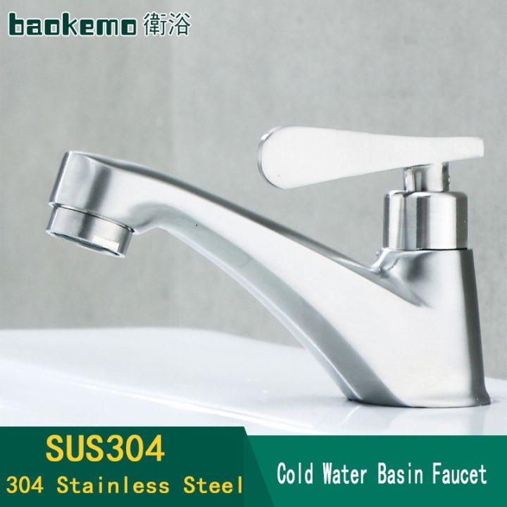 SUS304 cold water basin faucet and Water Tap | Lazada PH